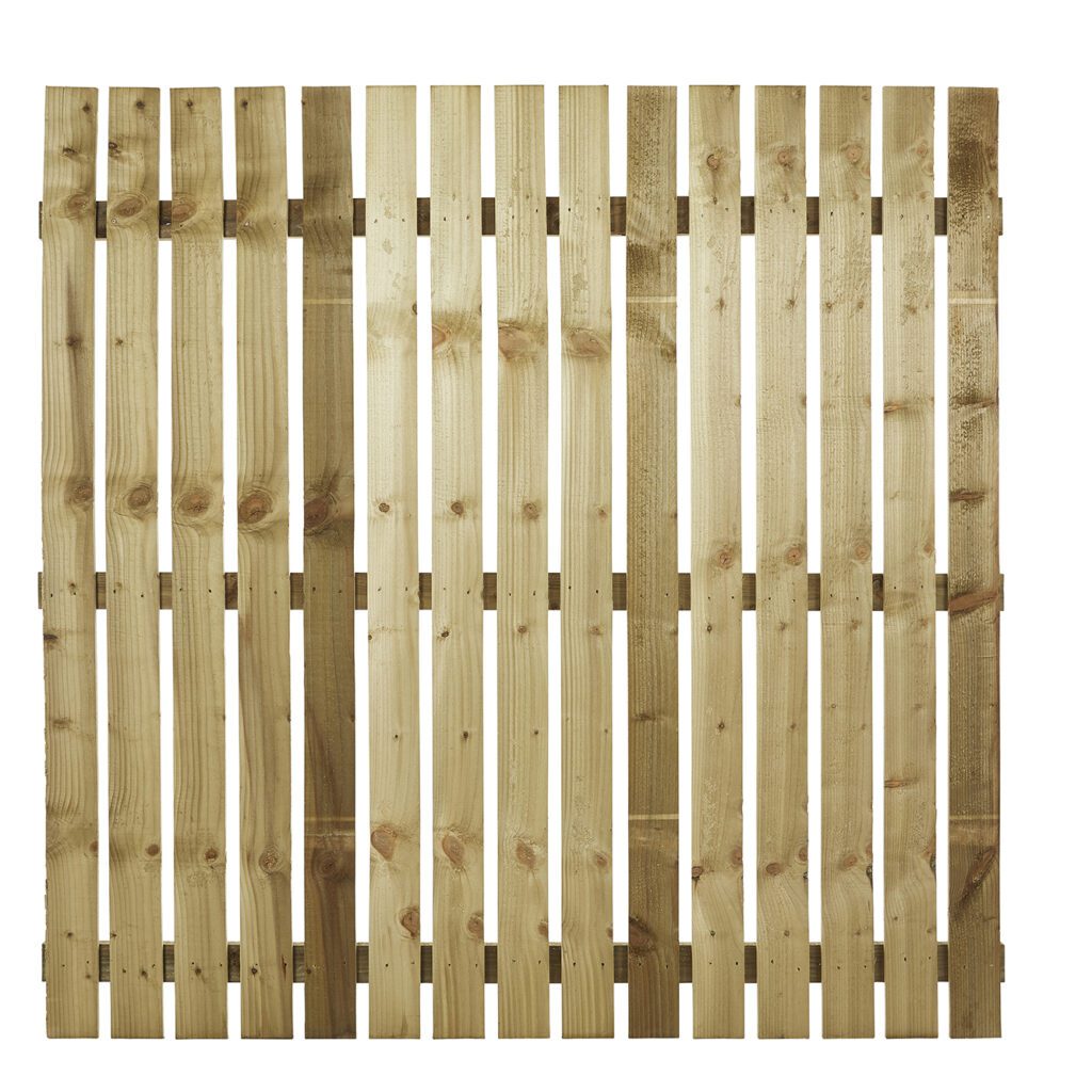 SAWN PALING PANEL 100mm PALES / 22mm Gaps at Thornton Fencing in ...