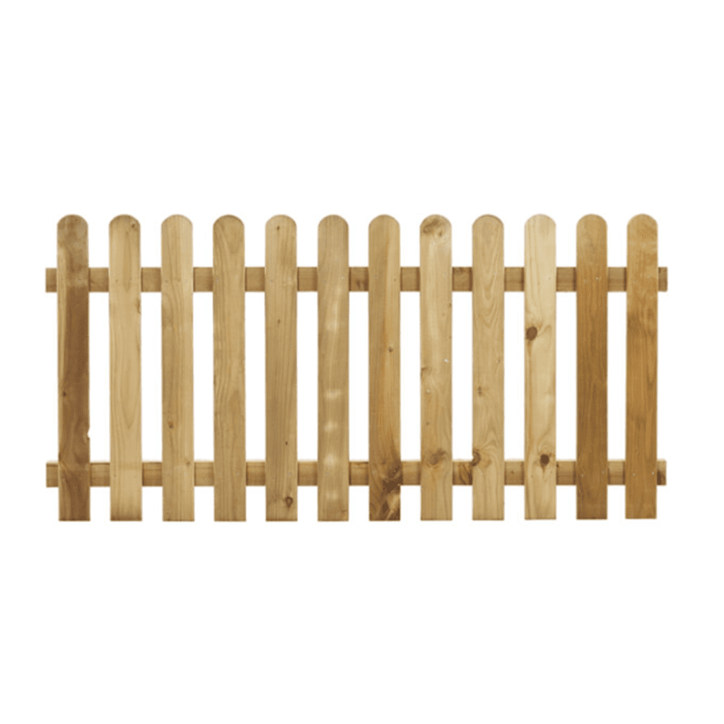 PLANED ARCHED PALING PANEL 95mm Pales / 58mm Gaps at Thornton Fencing ...