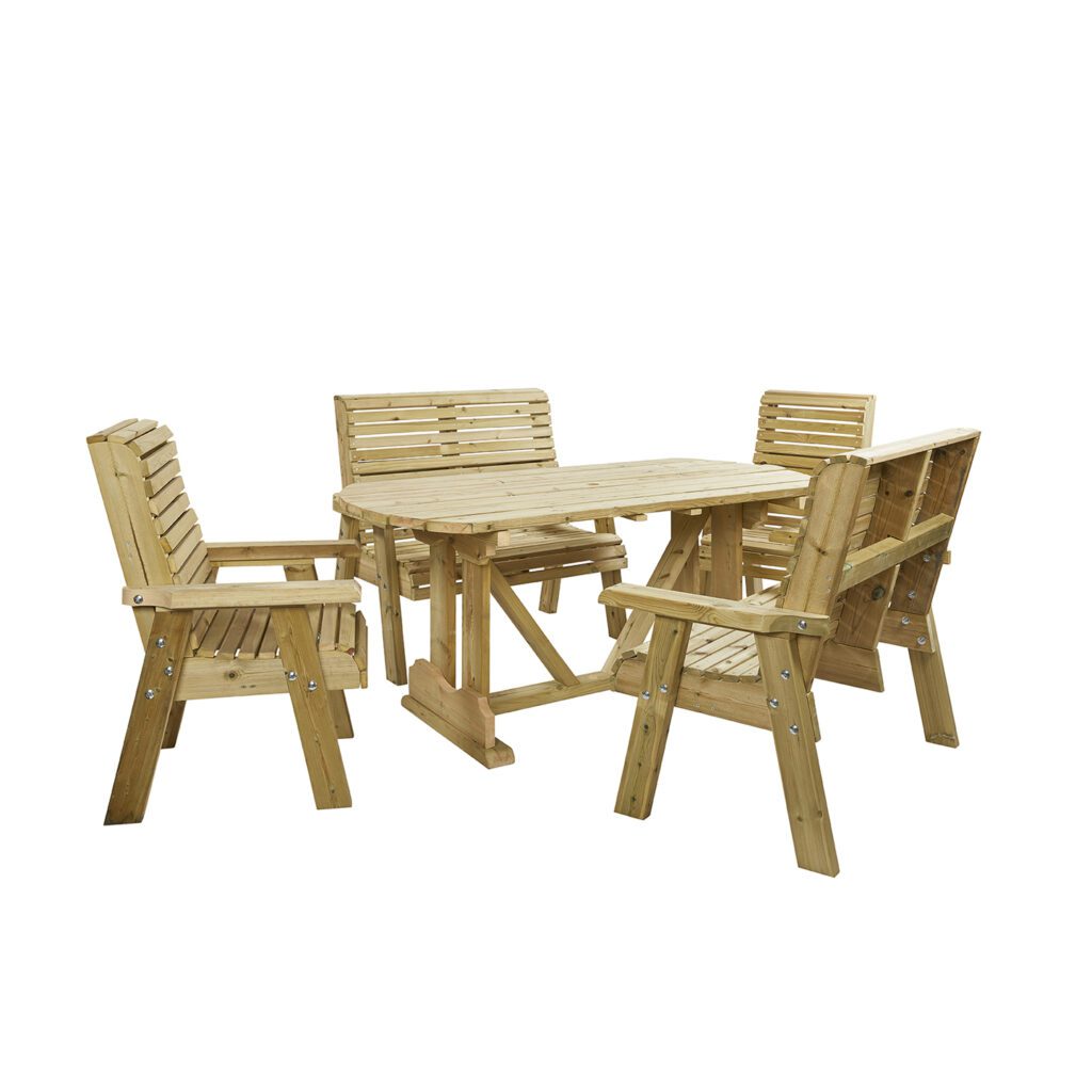 ERGO 6 SEATER TABLE, BENCH & CHAIR SET at Thornton Fencing in ...