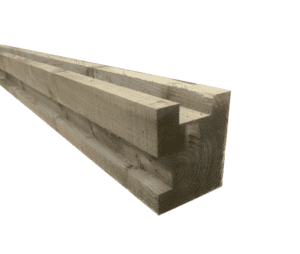 SLOTTED TIMBER POST at Thornton Fencing in Huddersfield, UK
