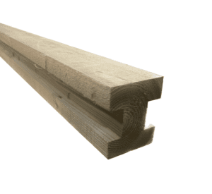 SLOTTED TIMBER POST at Thornton Fencing in Huddersfield, UK